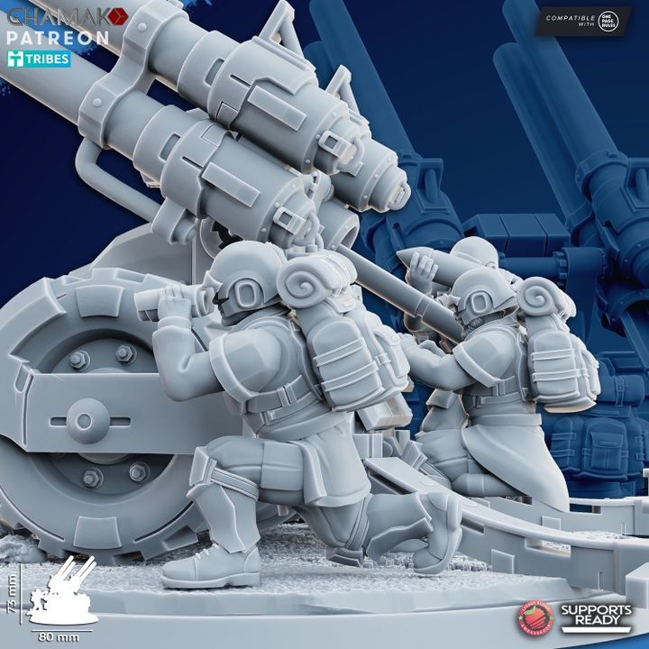 3D Printable Freedom Guard Multi Artillery by Ghamak